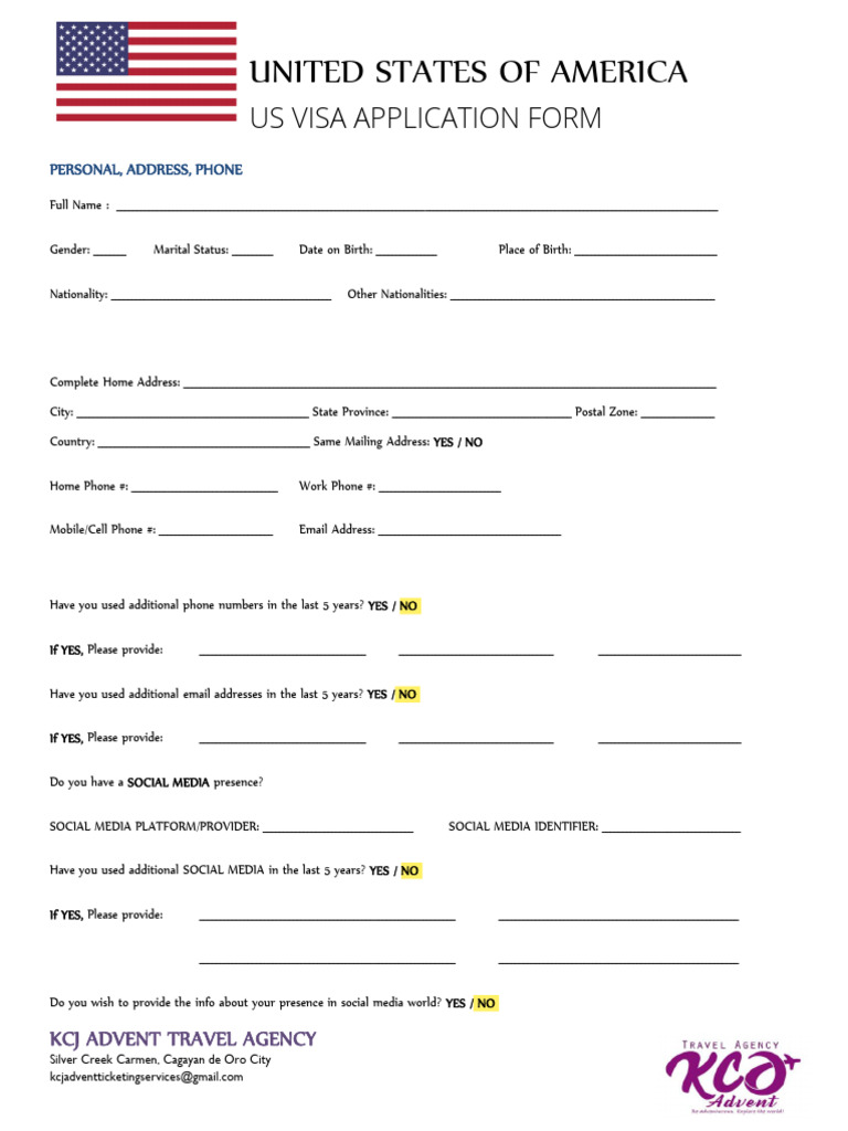 Us Application Form 2023 Charlie A. Nermal | PDF | Travel Visa | Justice
