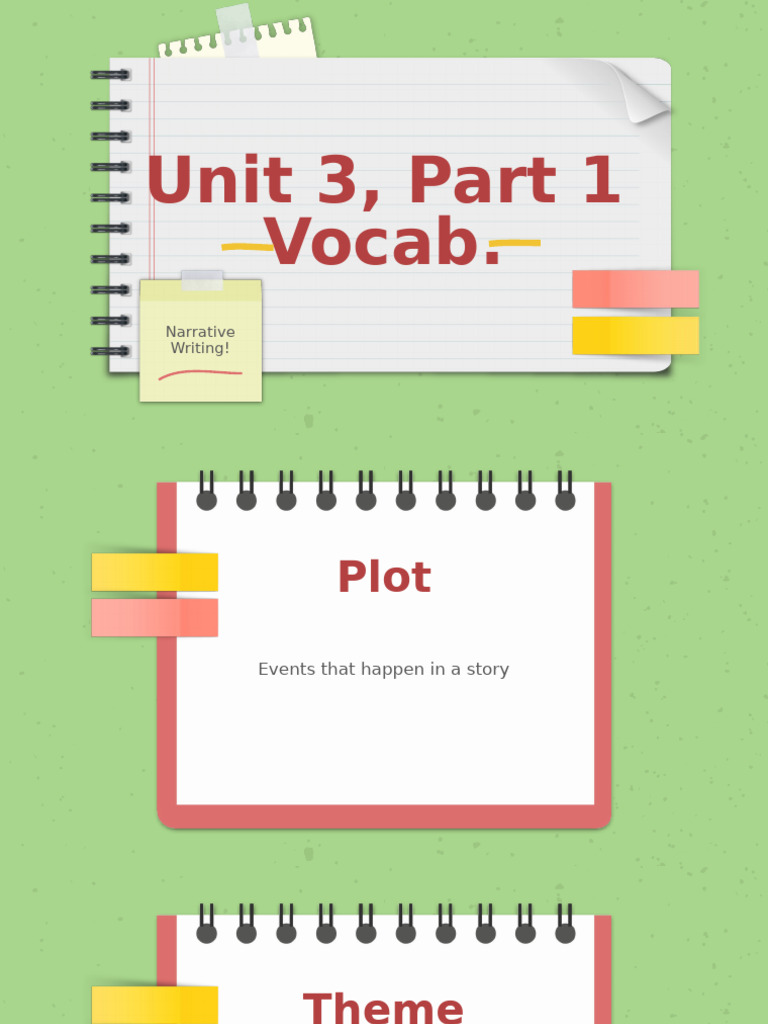 Narrative Writing Vocabulary Guide | PDF