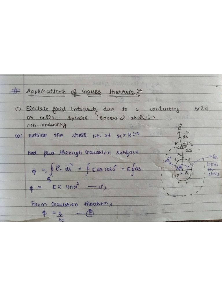 Application of Gauss Theorem | PDF