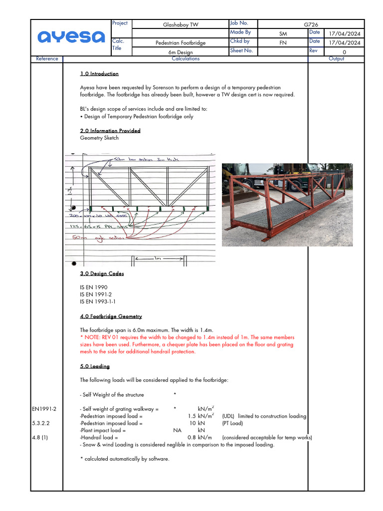 Job No. Made by Date Calc. Title CHKD by Date Sheet No. Rev Project | PDF | Civil Engineering ...