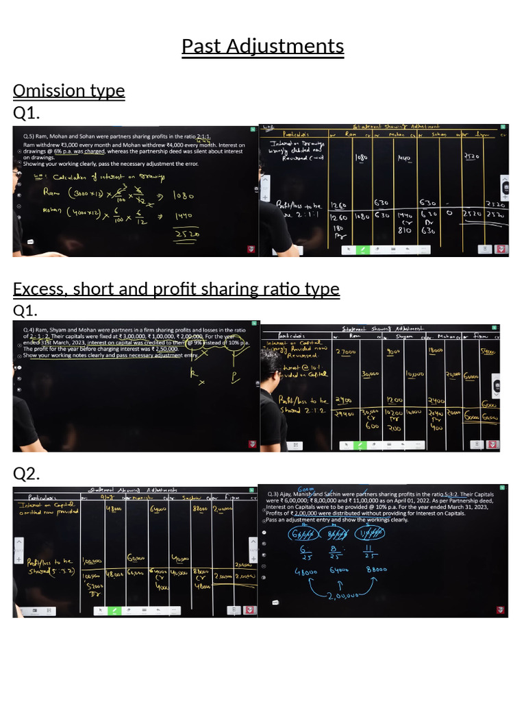Past Adjustments | PDF