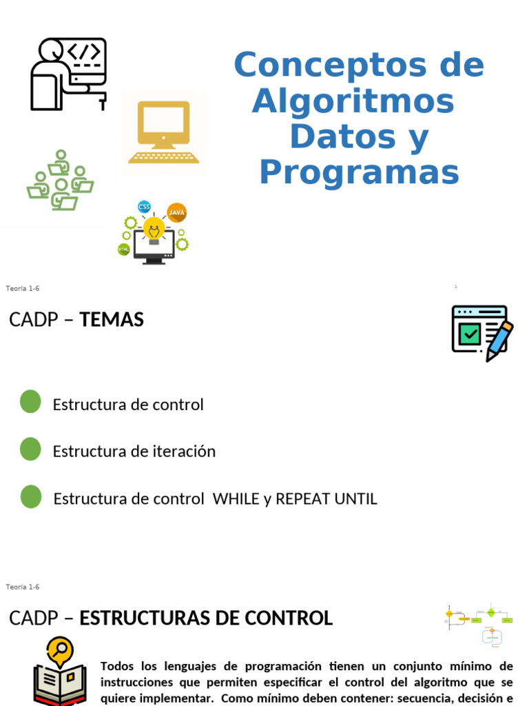 Estructuras de Control en Algoritmos | PDF | Flujo de control | Algoritmos