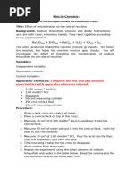 Disappearing Cross Experiment Method | PDF | Reaction Rate | Volume