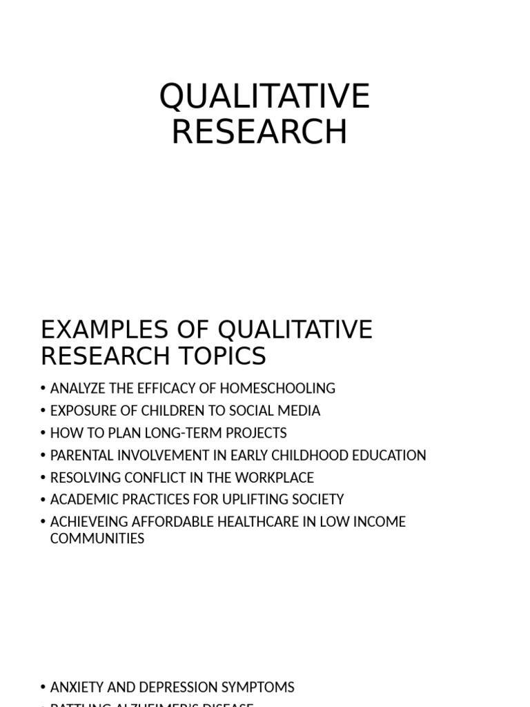 Qualitative Research Topic Examples | PDF | Organ Transplantation ...