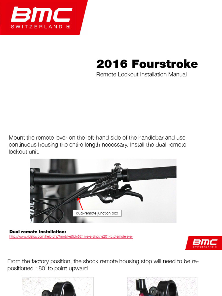 BMC Fourstroke Remote Lockout Installation Manual | PDF