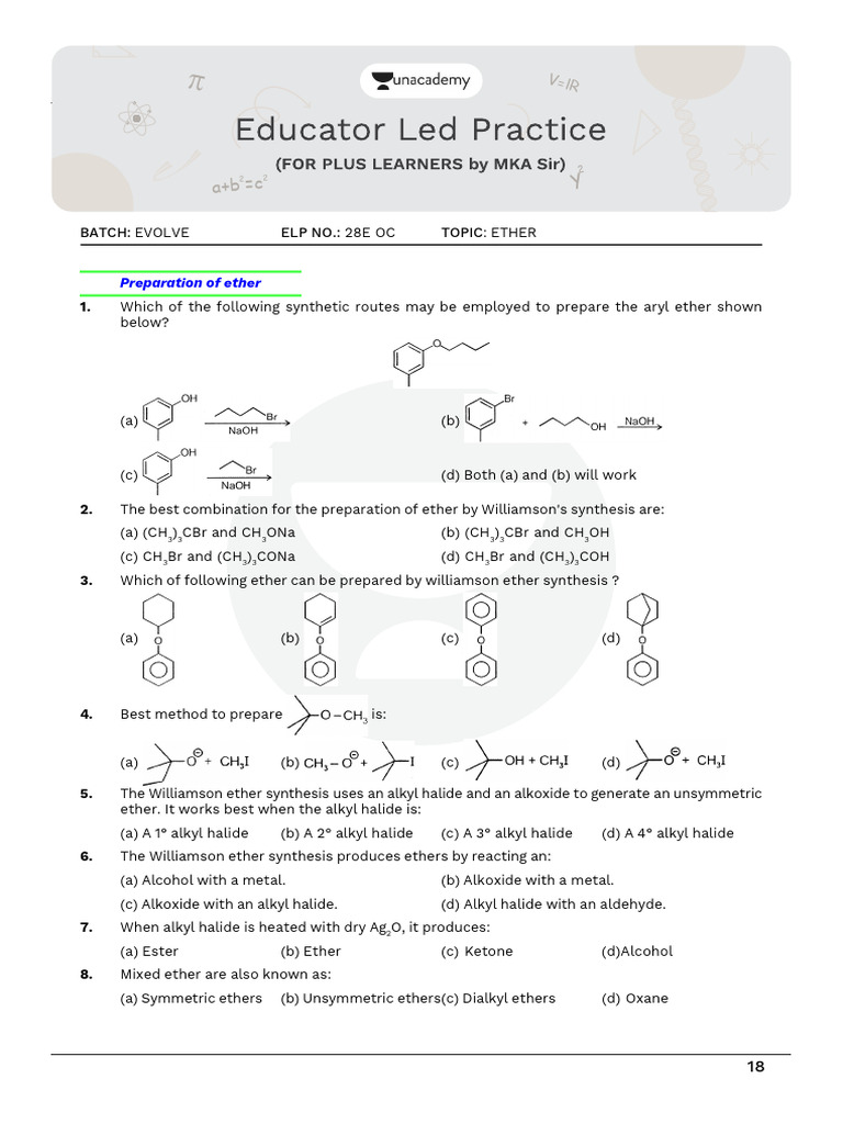 Ua Chem 28e Alc+phe+eth+epo | PDF | Ether | Ester