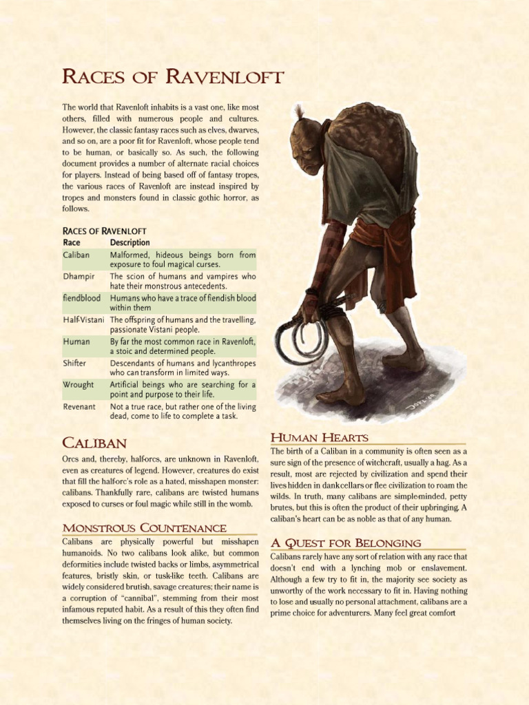 Races of Ravenloft | PDF