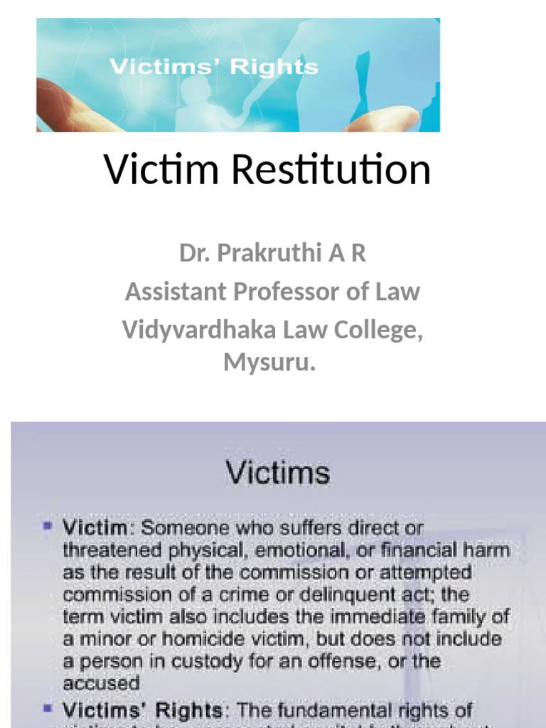 Restitution | PDF