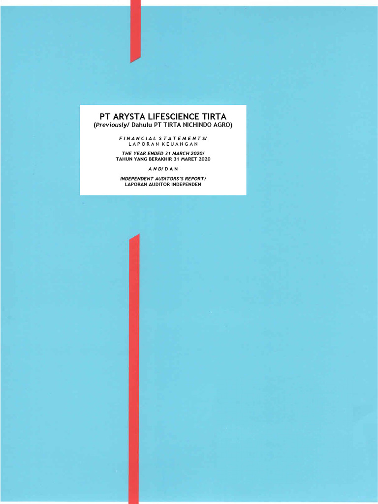 Pt. Arysta LifeScience Tirta Indonesia | PDF | Equity (Finance ...