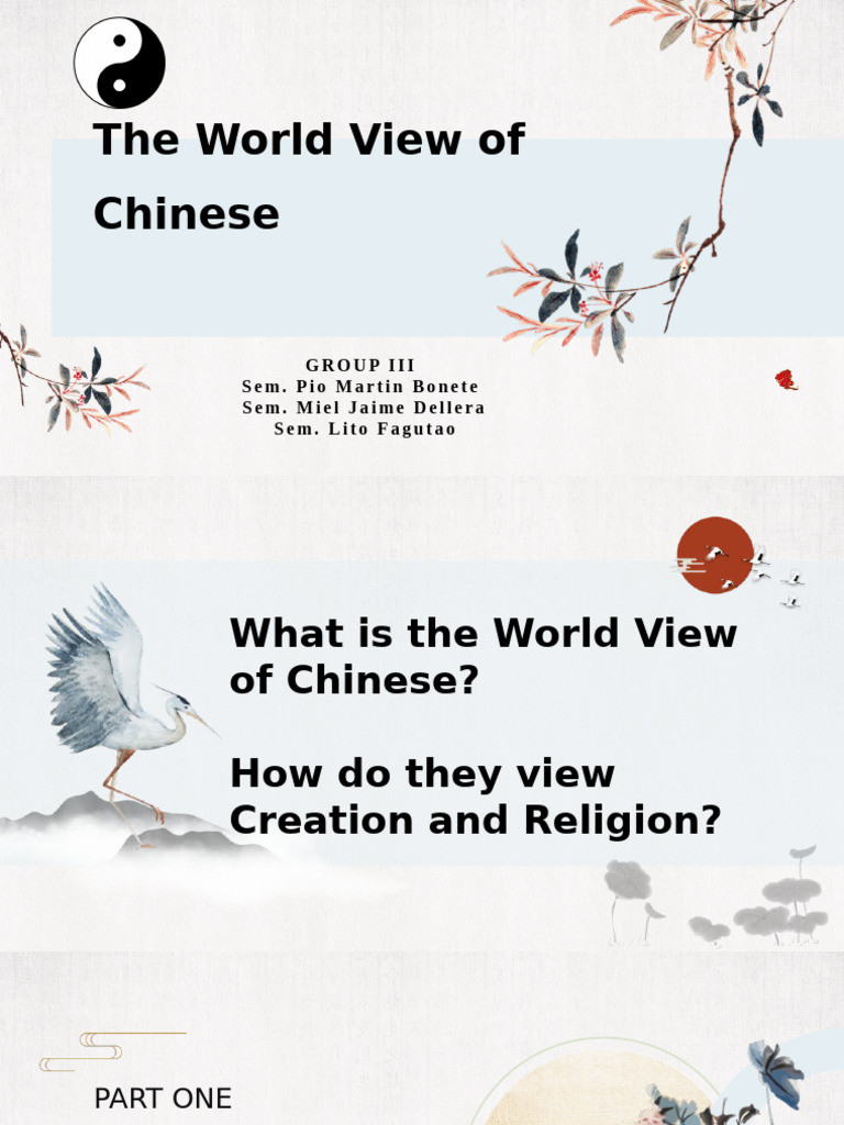 Chinese World View | PDF | Confucianism | Tao