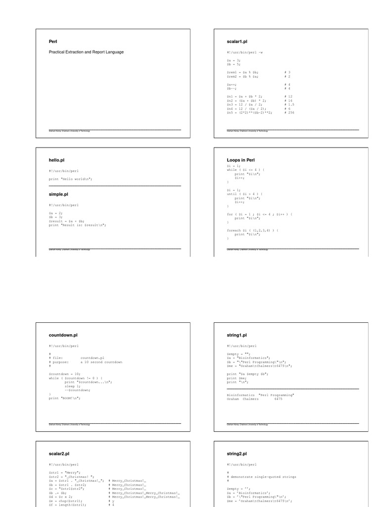 Lecture 02 PDF Command Line Interface Perl