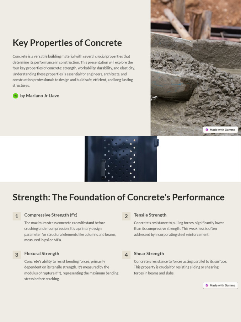 Key-Properties-of-Concrete | PDF | Concrete | Strength Of Materials