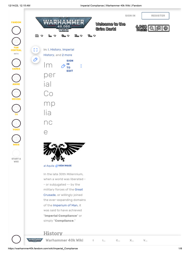 Imperial Compliance _ Warhammer 40k Wiki _ Fandom | PDF