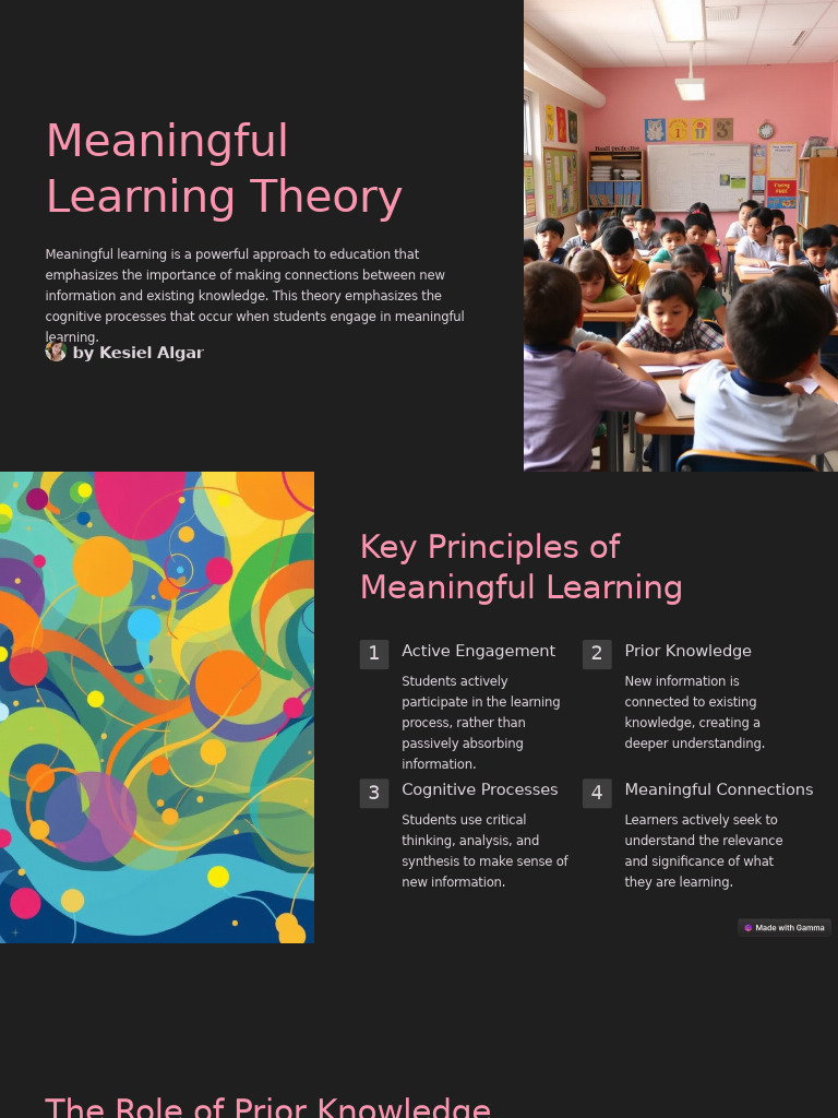 Meaningful Learning Theory | PDF | Learning | Learning Theory (Education)