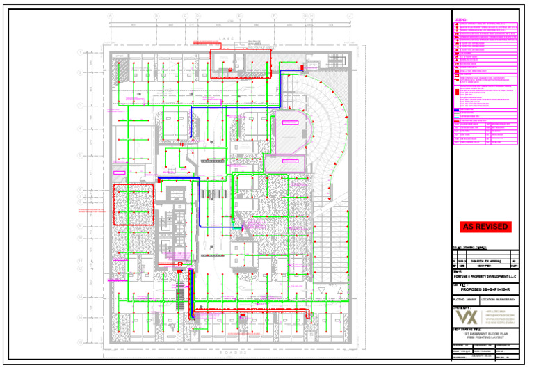 FF-04 1ST Basement Floor | PDF | Fire Sprinkler System | Mechanical ...