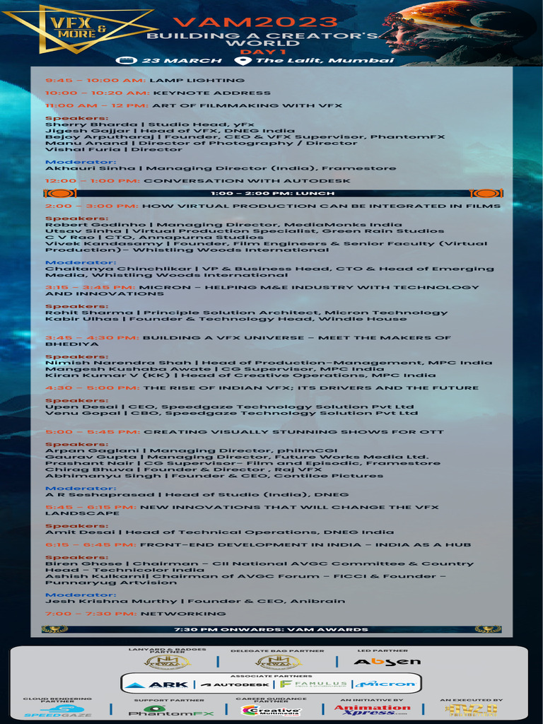 VAM 2023 AGENDA | PDF