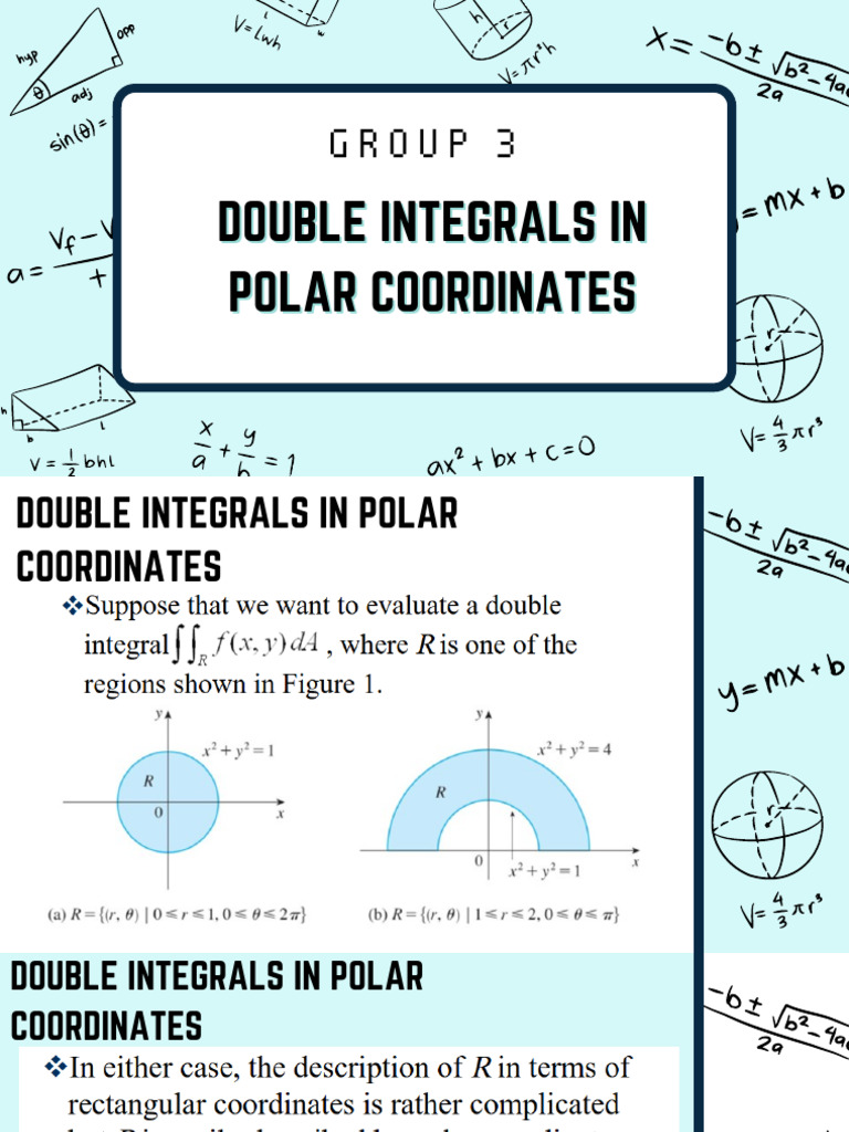 Double Integrals in Polar Coordinate | PDF