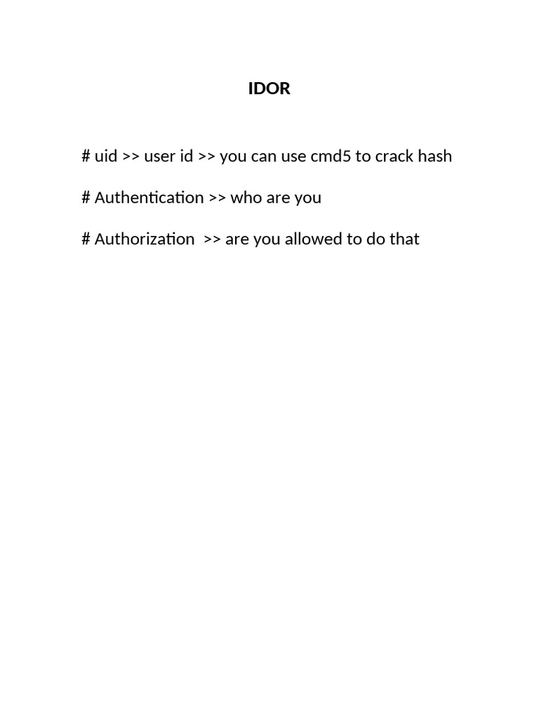IDOR | PDF