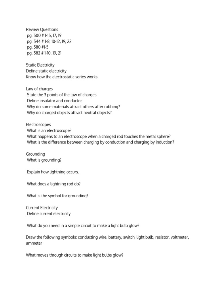 Science Test Review | PDF