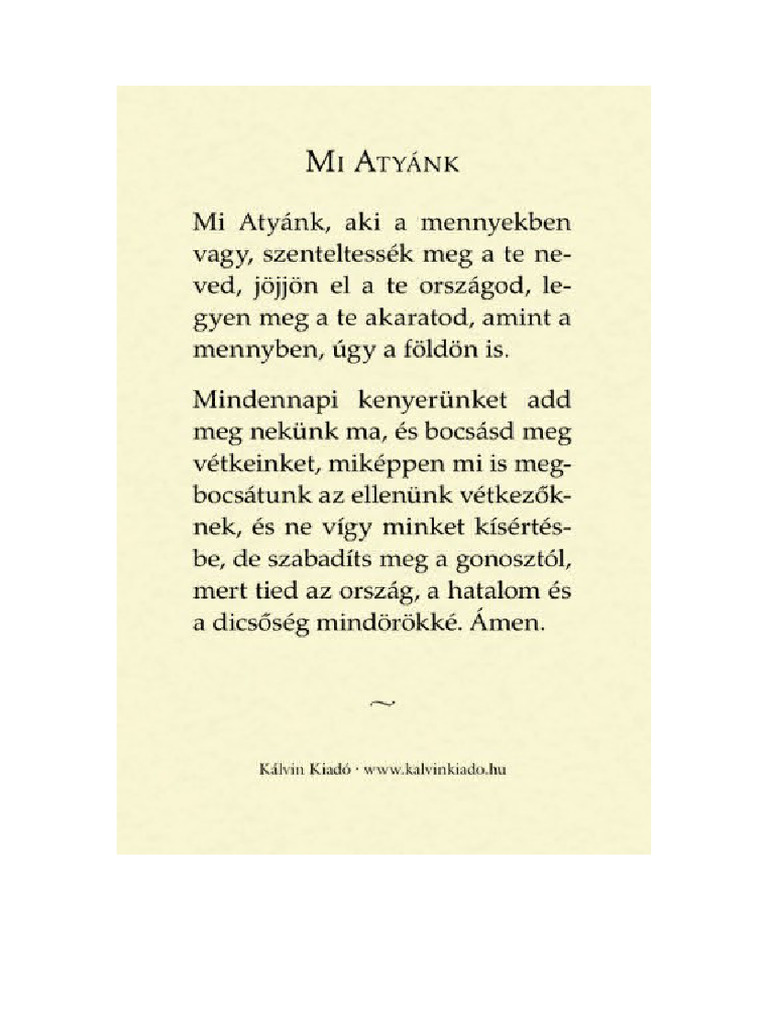 Mi Atyánk | PDF