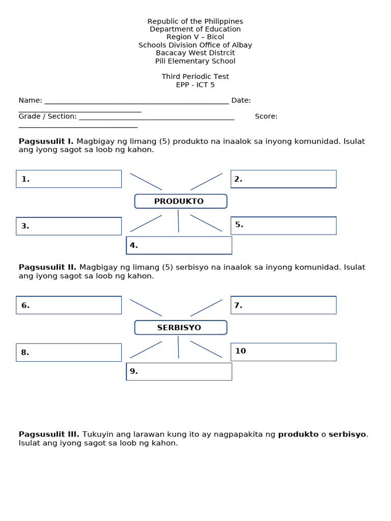Grade 5 Q4 EPP (ICT) Periodical Test | PDF
