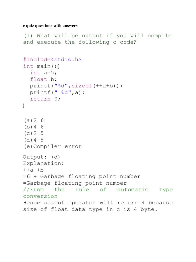 C Objective Pdf C Programming Language Pointer Computer