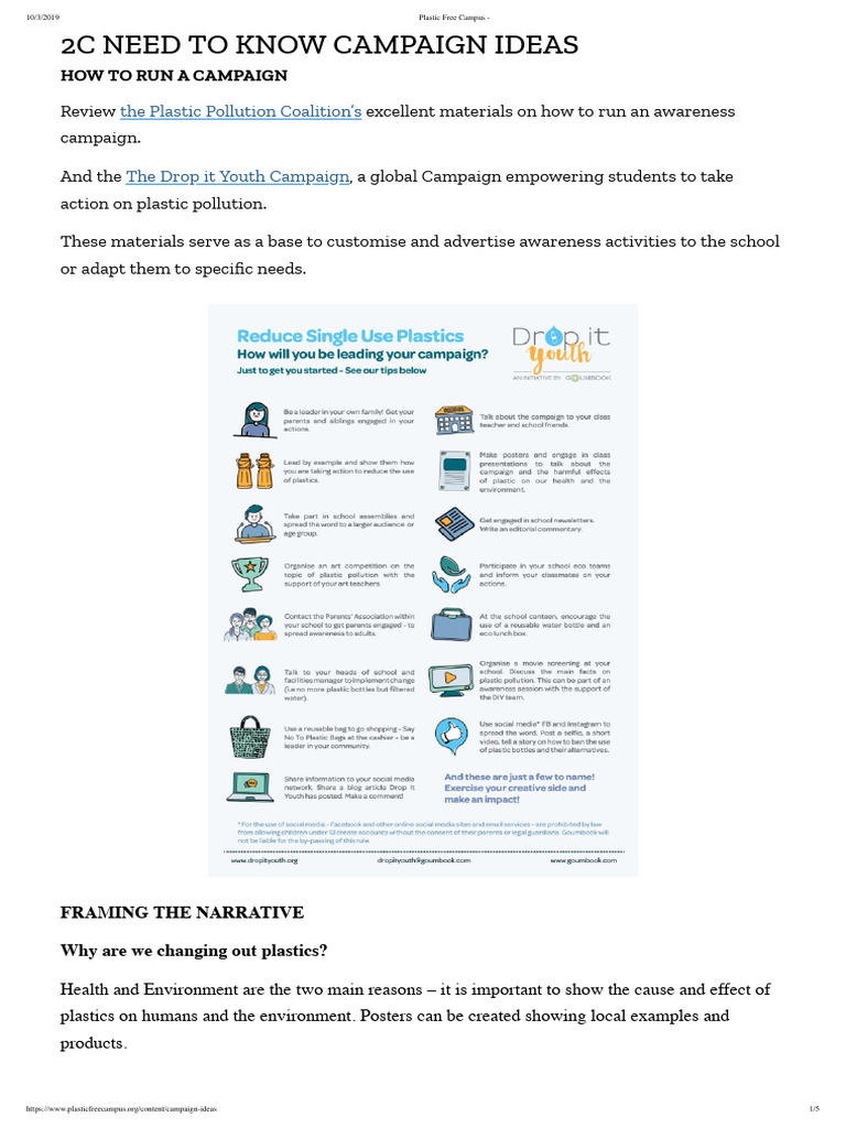 2c Need To Know - Campaign Ideas | PDF | Recycling | Waste