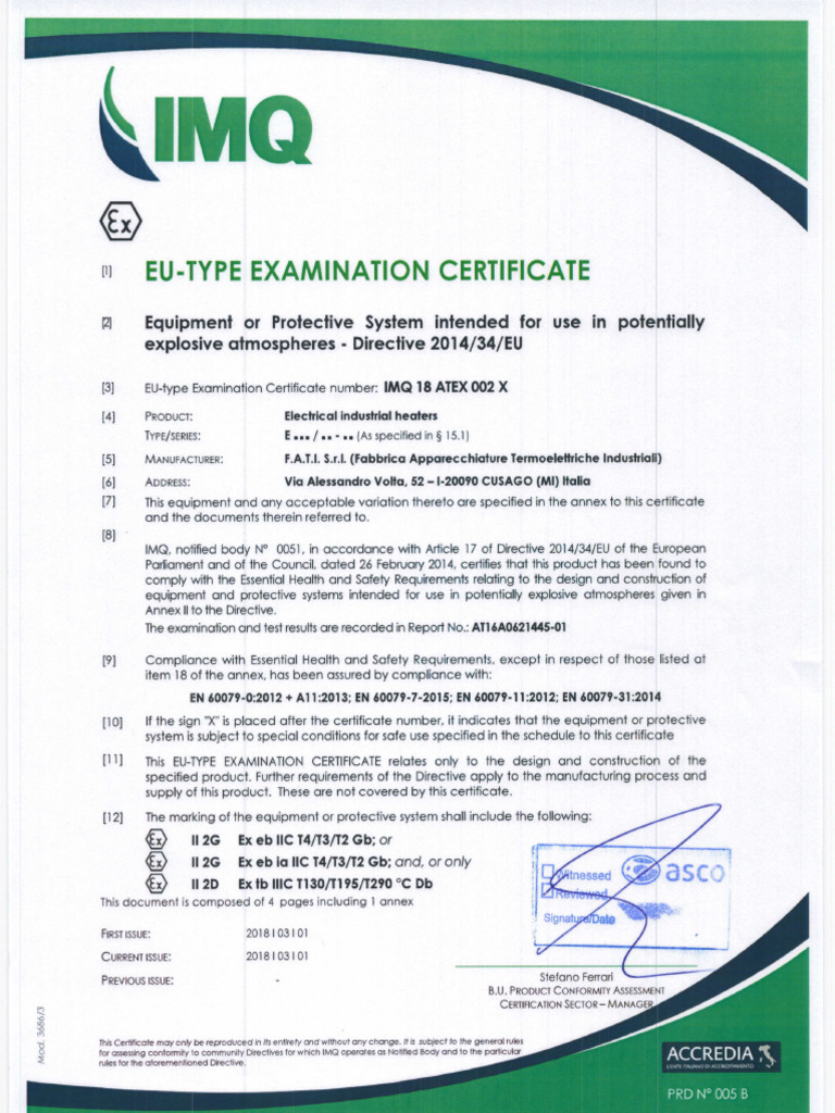 Atex Fati Heater | PDF | European Union | European Union Law