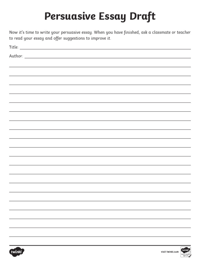 Persuasive Essay Writing Guide | PDF