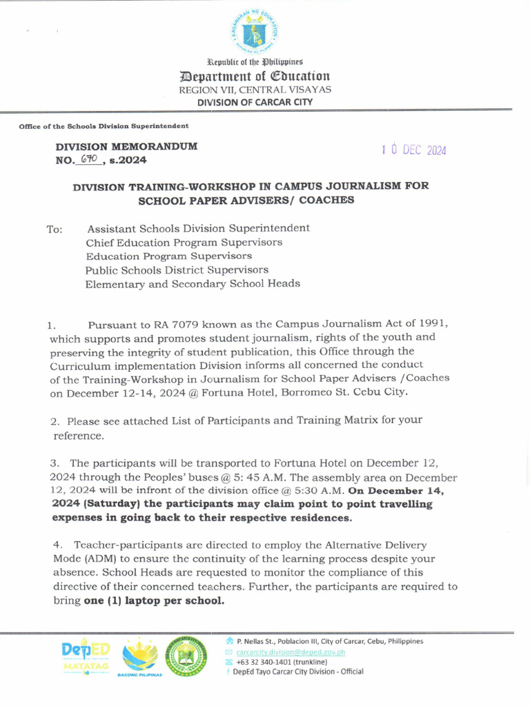 Campus Journalism Seminar | PDF