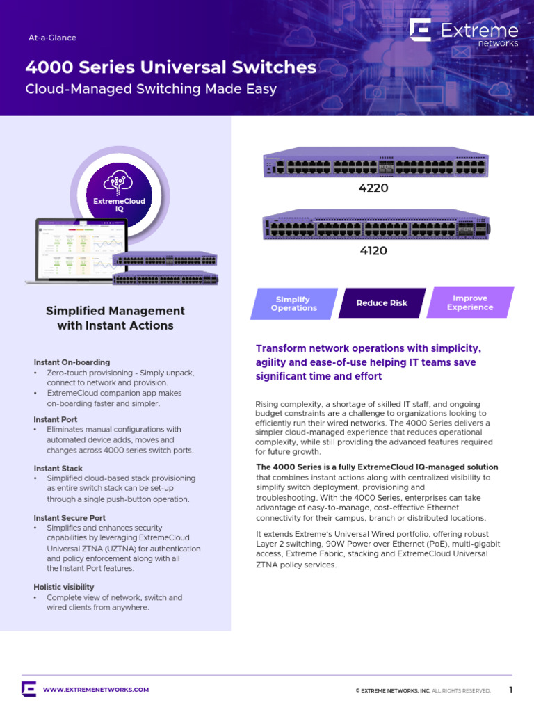 4000 Series Universal Switches - At-A-Glance | PDF | Network Switch ...
