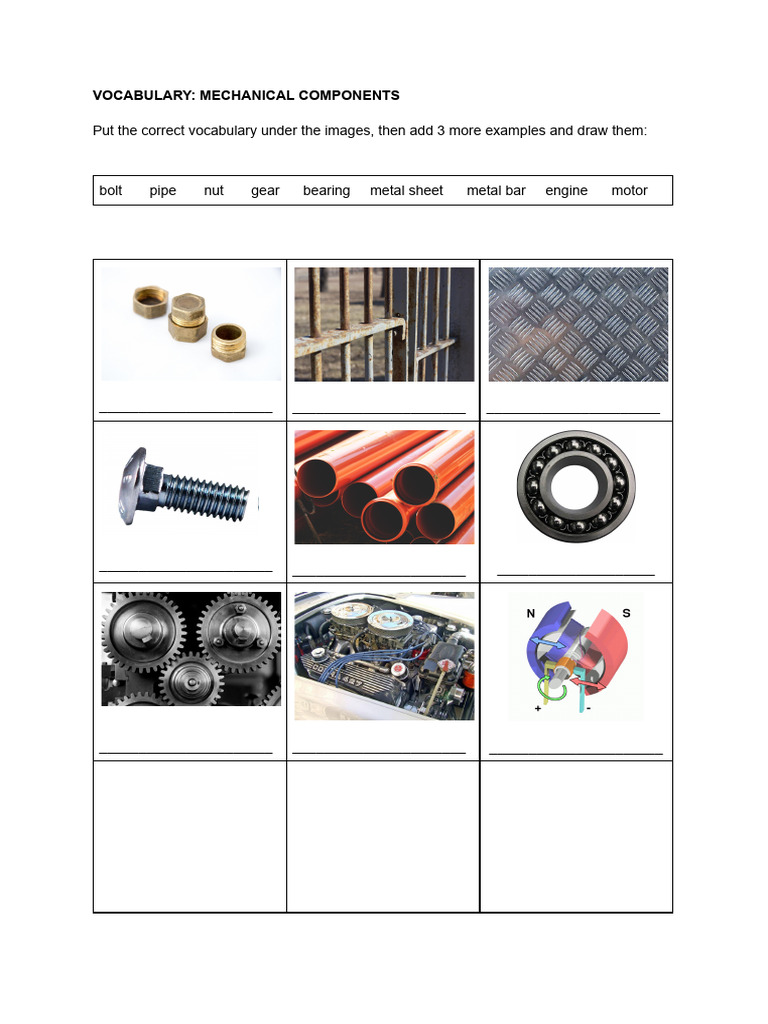 MECHANICAL Components ESL | PDF
