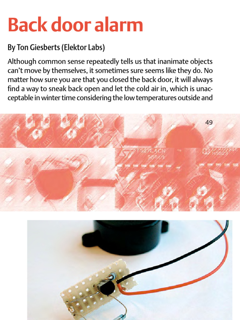 Back Door Alarm | PDF | Operational Amplifier | Detector (Radio)