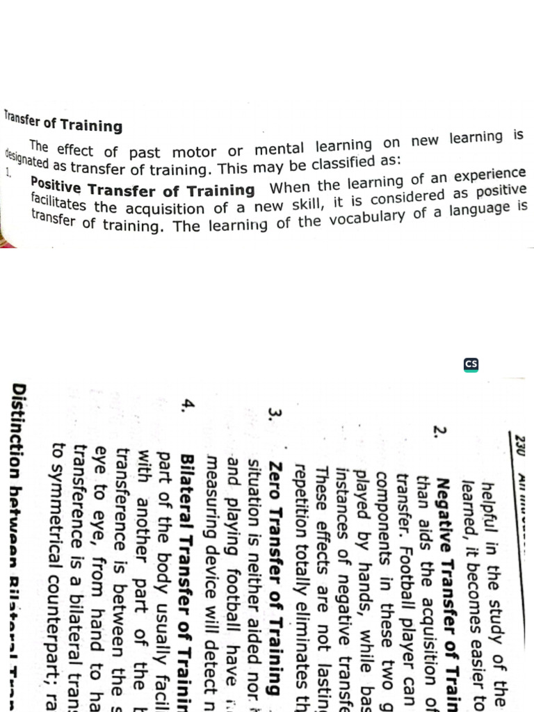 Transfer of Learning | PDF