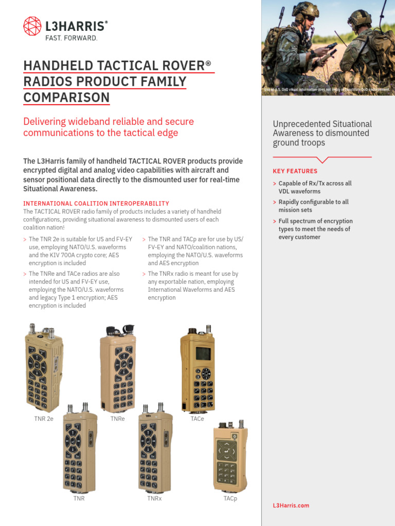 Cs Bcs Handheld Tactical Rover Comparison Sell Sheet | PDF | Wireless ...
