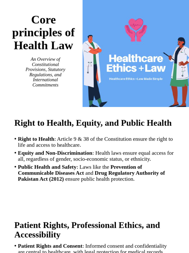 Overview of Health Law Principles | PDF