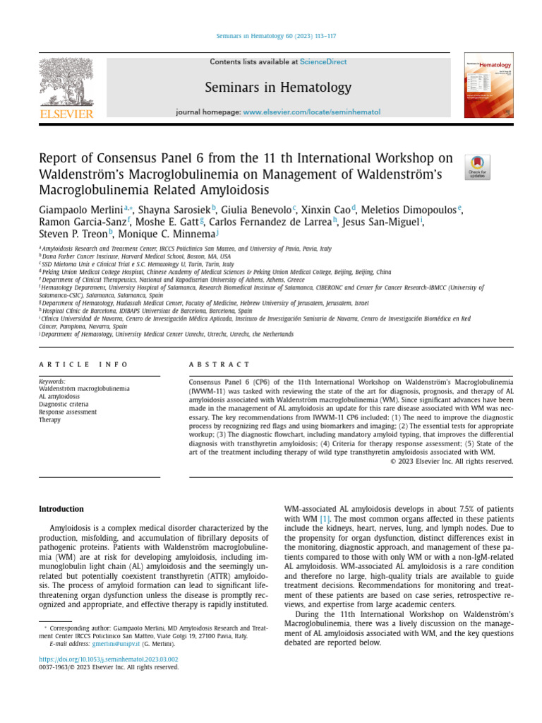 Report of Consensus Panel 6 From The 11 TH International Works - 2023 ...