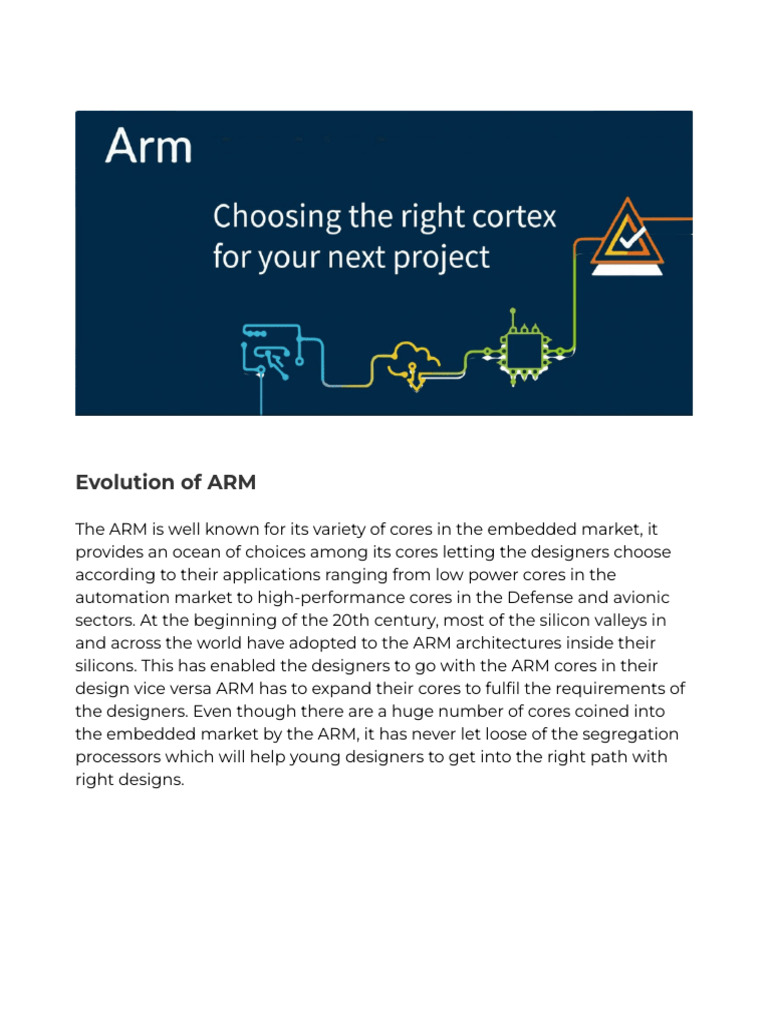 Cortex-A, Cortex-R and Cortex-M - GSAS Micro Systems | PDF | Microcontroller | Multi Core Processor