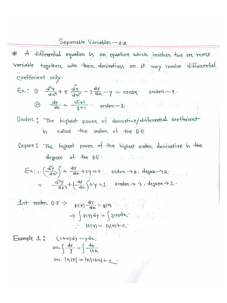 Differential Equations | PDF