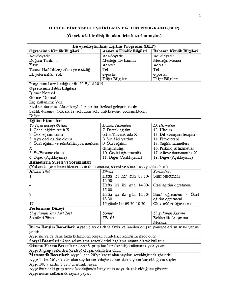 Örnek BEP | PDF