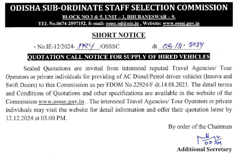 Quotation Call Notice 1984 | PDF