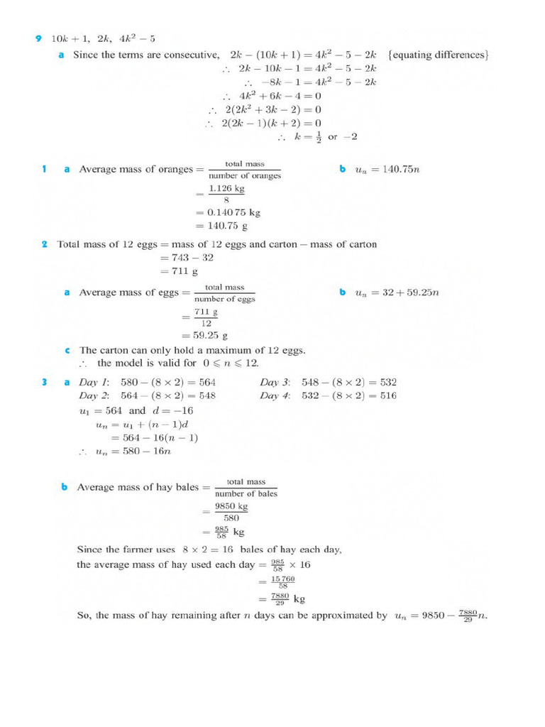 More Arithmetic and Geometric Sequence ANSWER | PDF