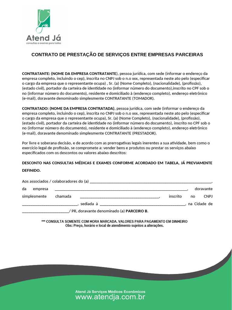 Contrato de Parceria Empresarial | PDF