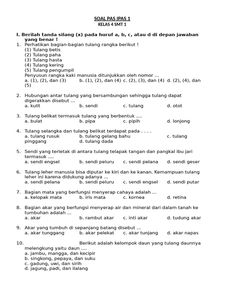 Soal Uas Ipas | PDF