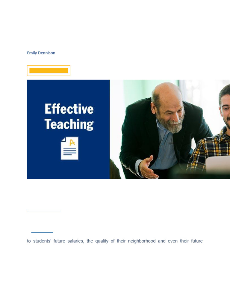 Key Qualities of Effective Teachers | PDF | Teachers | Learning