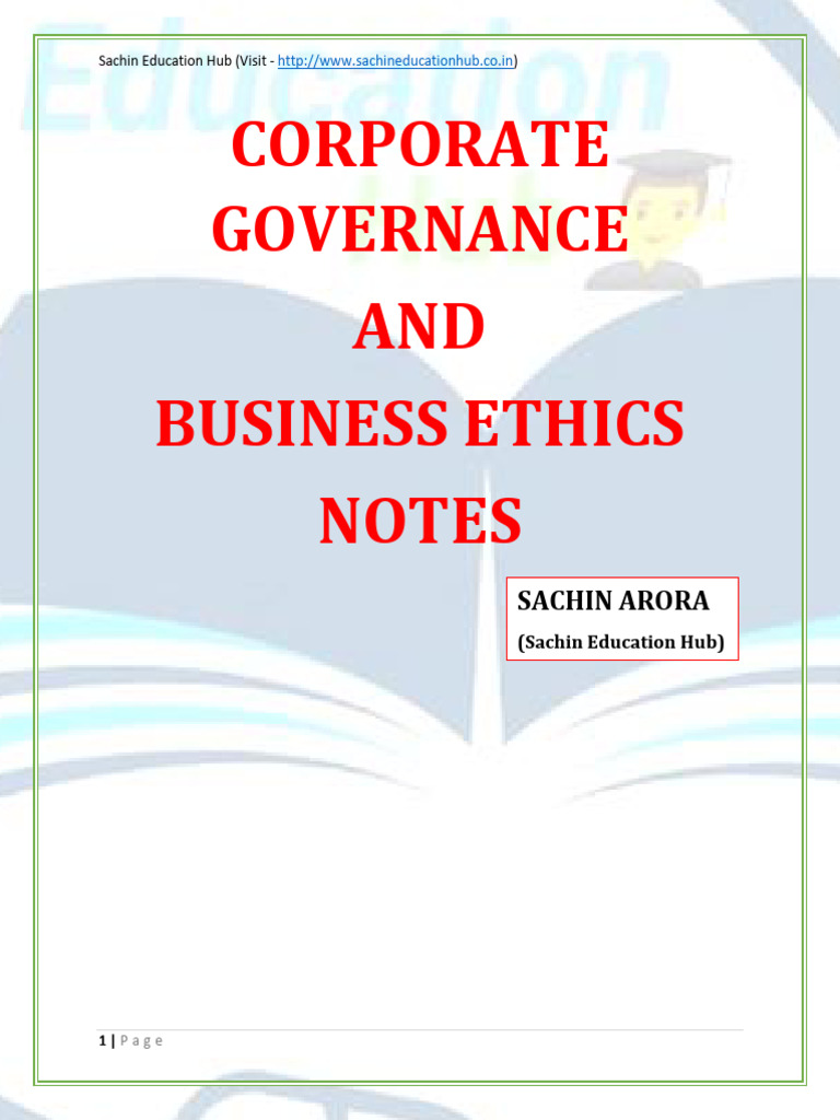 Business Ethics and Corporate Governance | PDF | Utilitarianism ...