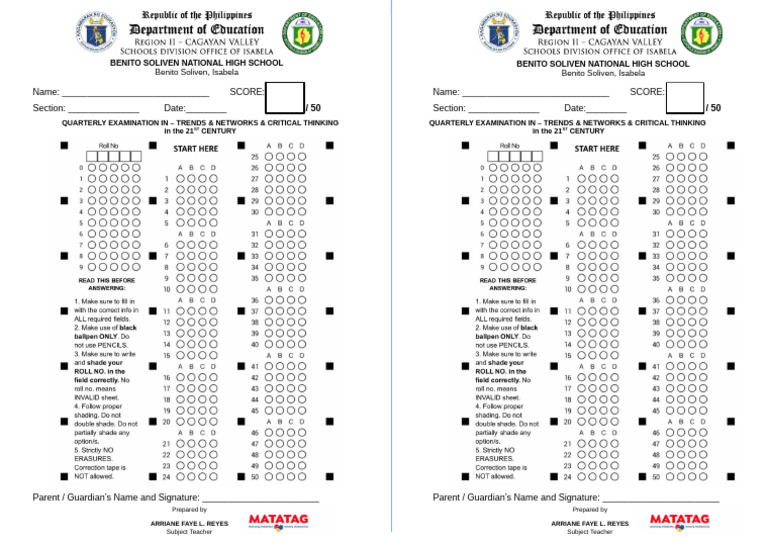 EXAM-SHEET | PDF