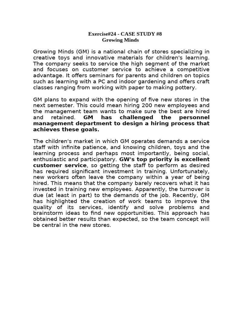 Exercise#24 - Case Study#8 | PDF