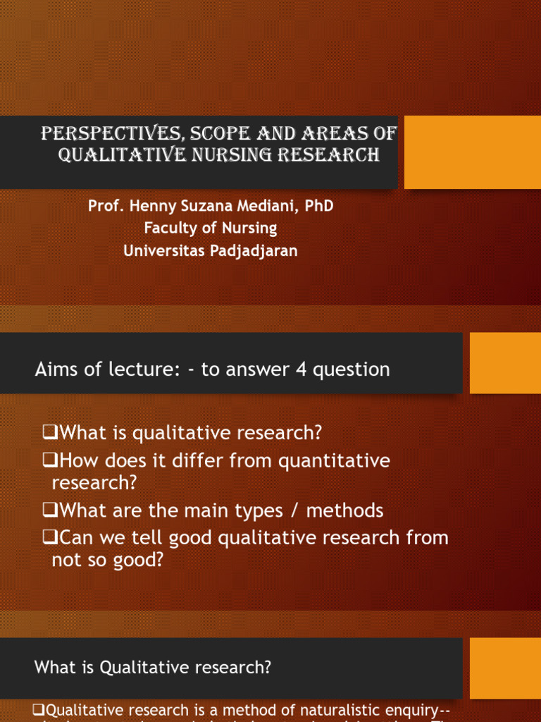 Lecture perspective qual research HSM 2021 | PDF | Qualitative Research ...