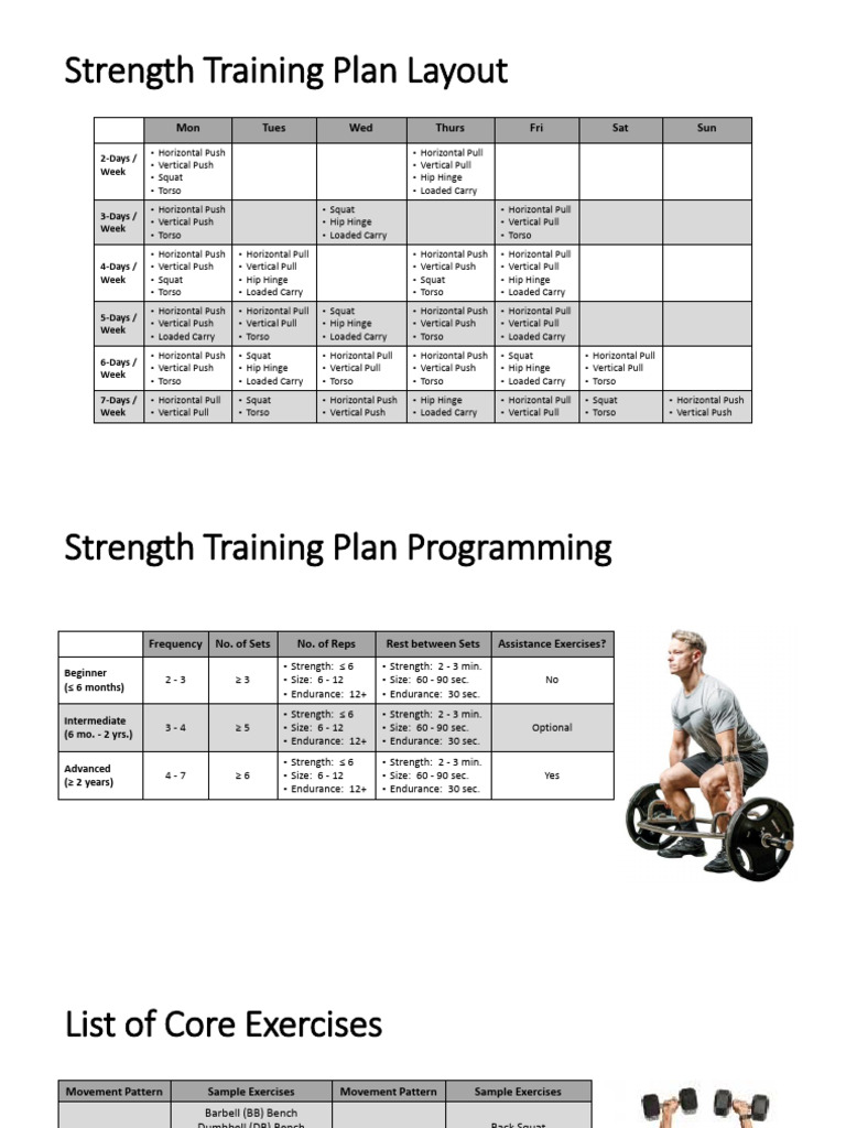 Sample Strength Training Programs | PDF | Weight Training | Weight